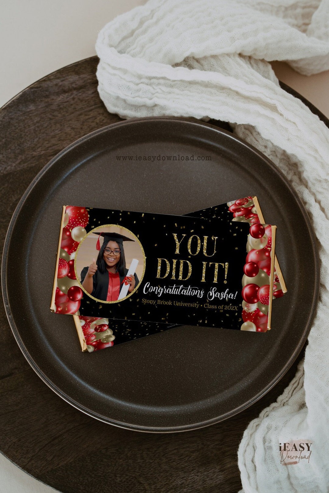 Graduation Chocolate Favors Graduation Party Photo Candy Bar Wrapper ...