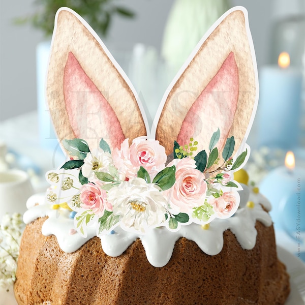 Bunny Cake Topper - Etsy