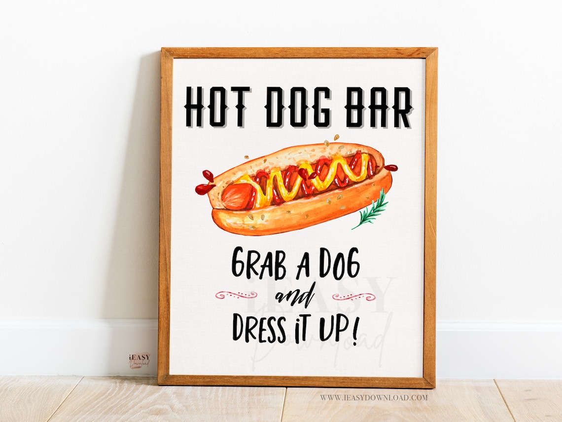 Build Your Own Hot Dog Sign Hot Dog Station Printable Hot - Etsy Build Your Own Hot Dog Sign Hot Dog Station Printable Hot - Etsy