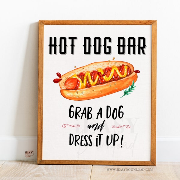 Hot Dog Bar - Etsy