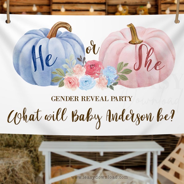 Fall Gender Reveal - Etsy