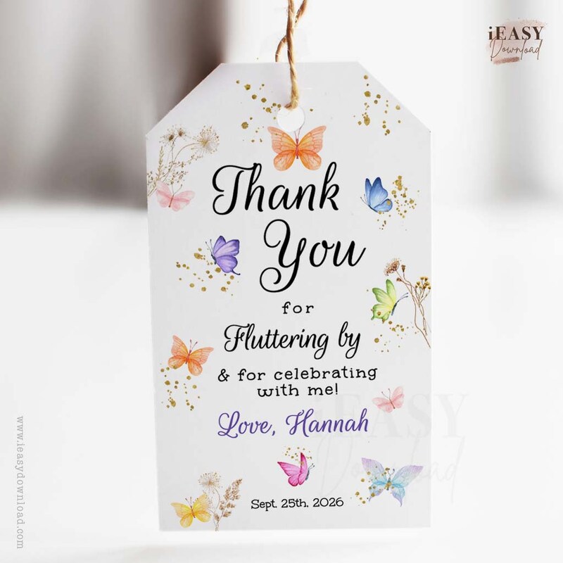 Butterfly Favor Tags - Etsy