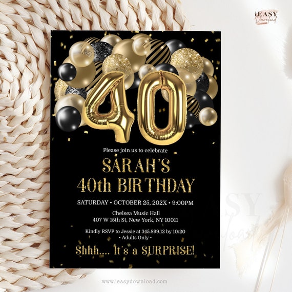 40th Birthday Invitation Wording For Women Adult Birthday Invitation