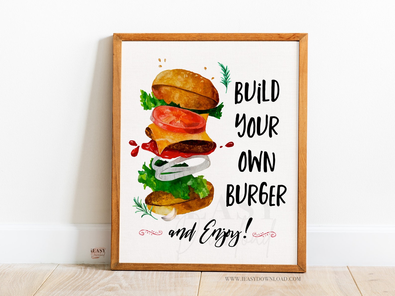 Build Your Own Burger Burger Bar Sign Baby Q Party Sign - Etsy