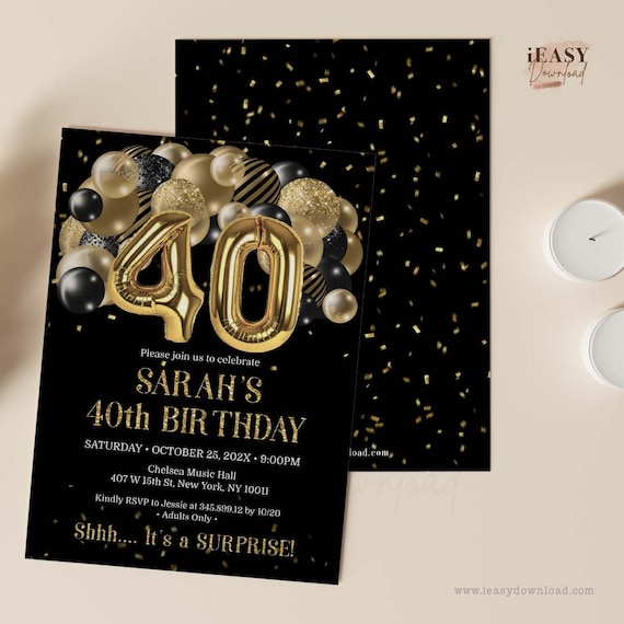 40th Surprise Party Invitation Wording Sample Surprise 40th Birthday