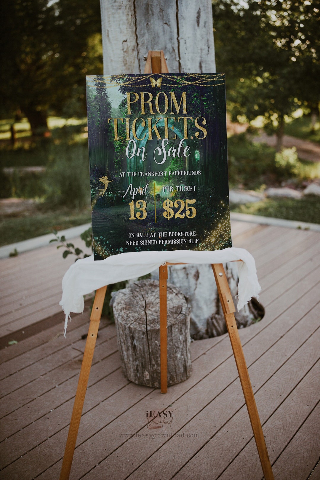 Editable PROM Tickets on Sale Enchanted Evening Prom School Tickets ...