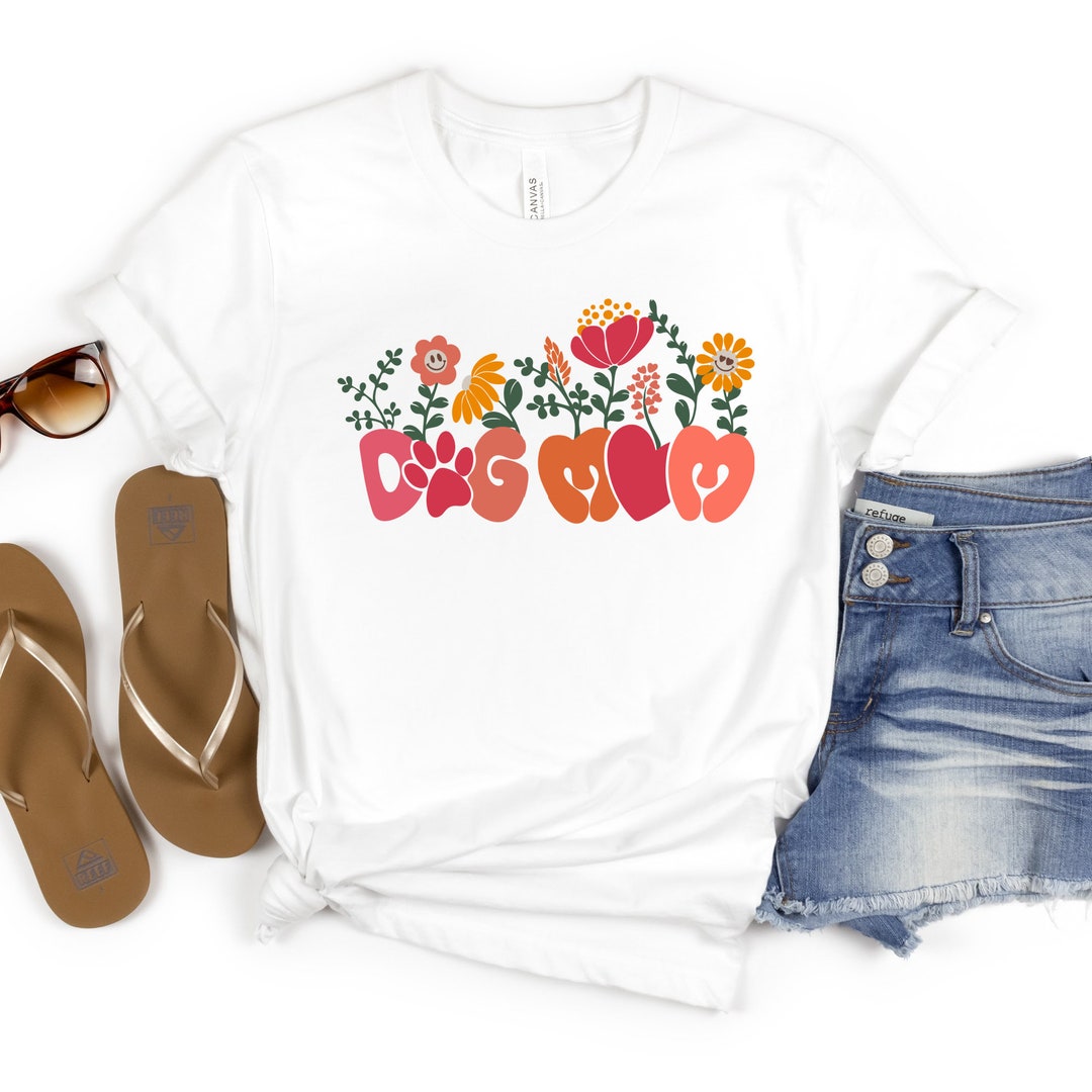 Dog Mom HTV, Mom Floral Transfer, Ready to Press Transfer, Heat ...