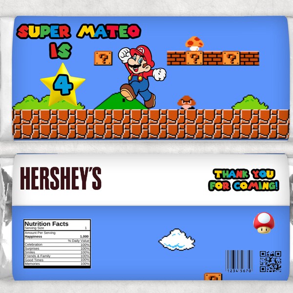 Nintendo Switch Candy Bar Wrapper - Etsy