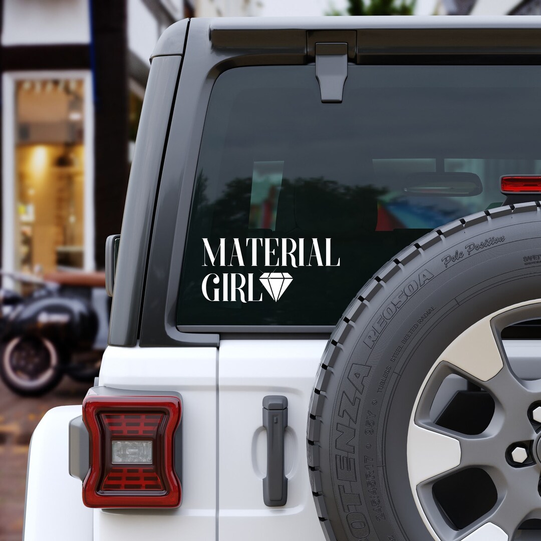 Material Girl Decal, Custom Car Decal, Custom Decal, Madonna Sticker ...