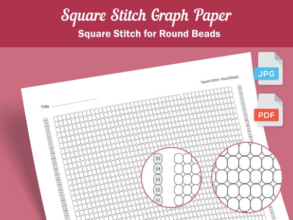 Beading Graph Paper Square Stitch Graph Paper Square Stitch - Etsy