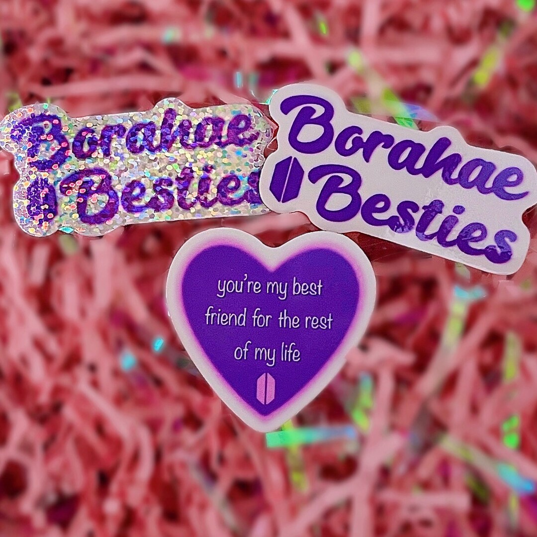 Borahae Besties Stickers BTS, Stationery, I Purple You, Army, Namjoon ...
