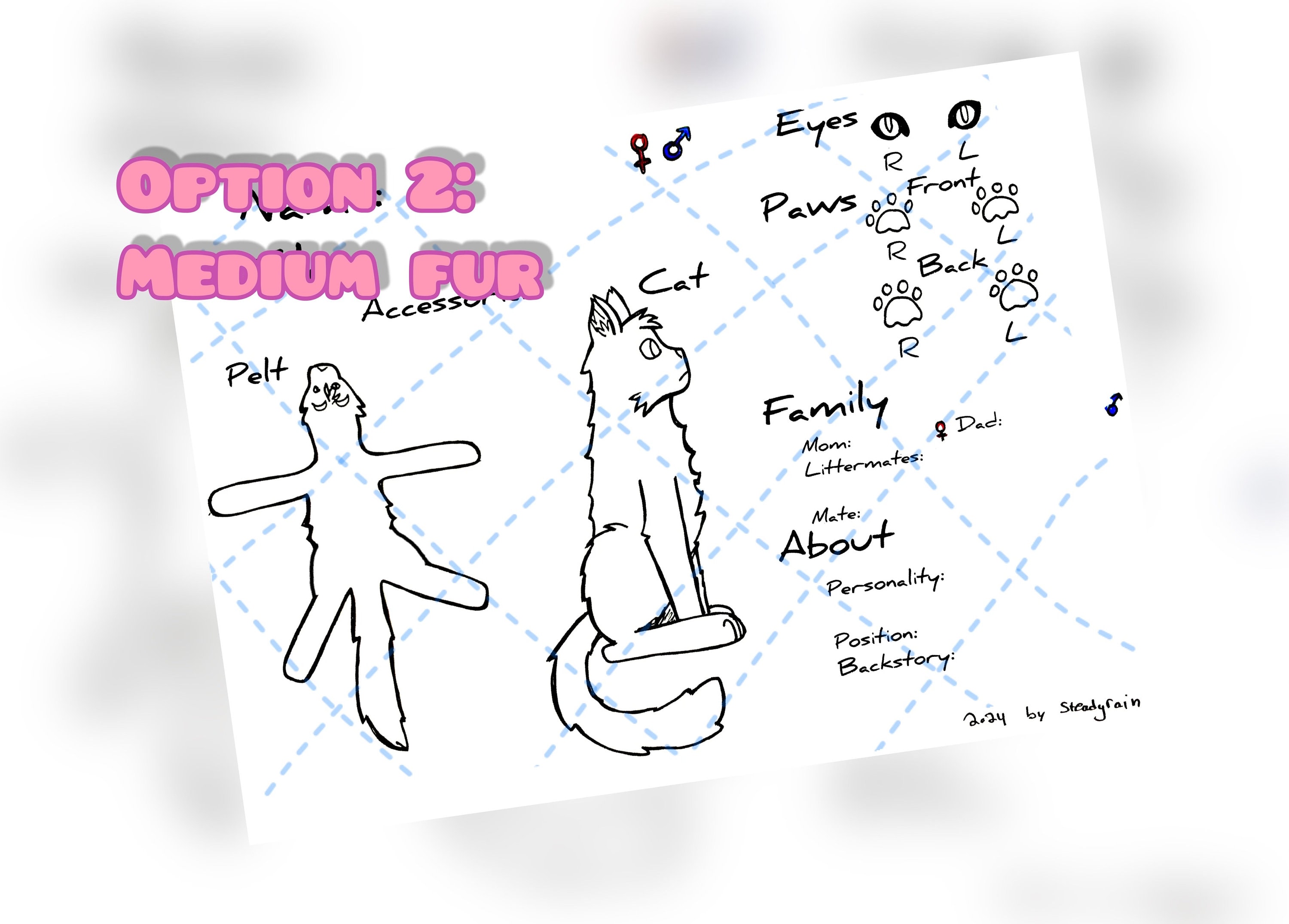 Warrior Cat Medium Fur OC Base Sheet - Etsy