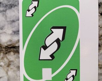 Green Uno Reverse Card - Etsy