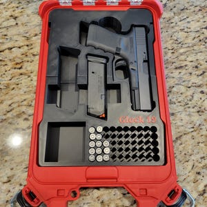 Milwaukee PACKOUT Glock 19 Insert | Glock 19 Gun 9mm Case Insert | Fits Milwaukee PACKOUT Low ...