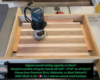 Universal Juice Groove Jig Variable Size Cutting Board Jig 9x928x20 Premium Plywood Melamine or Walnut Largest Capacity on Etsy Etsy