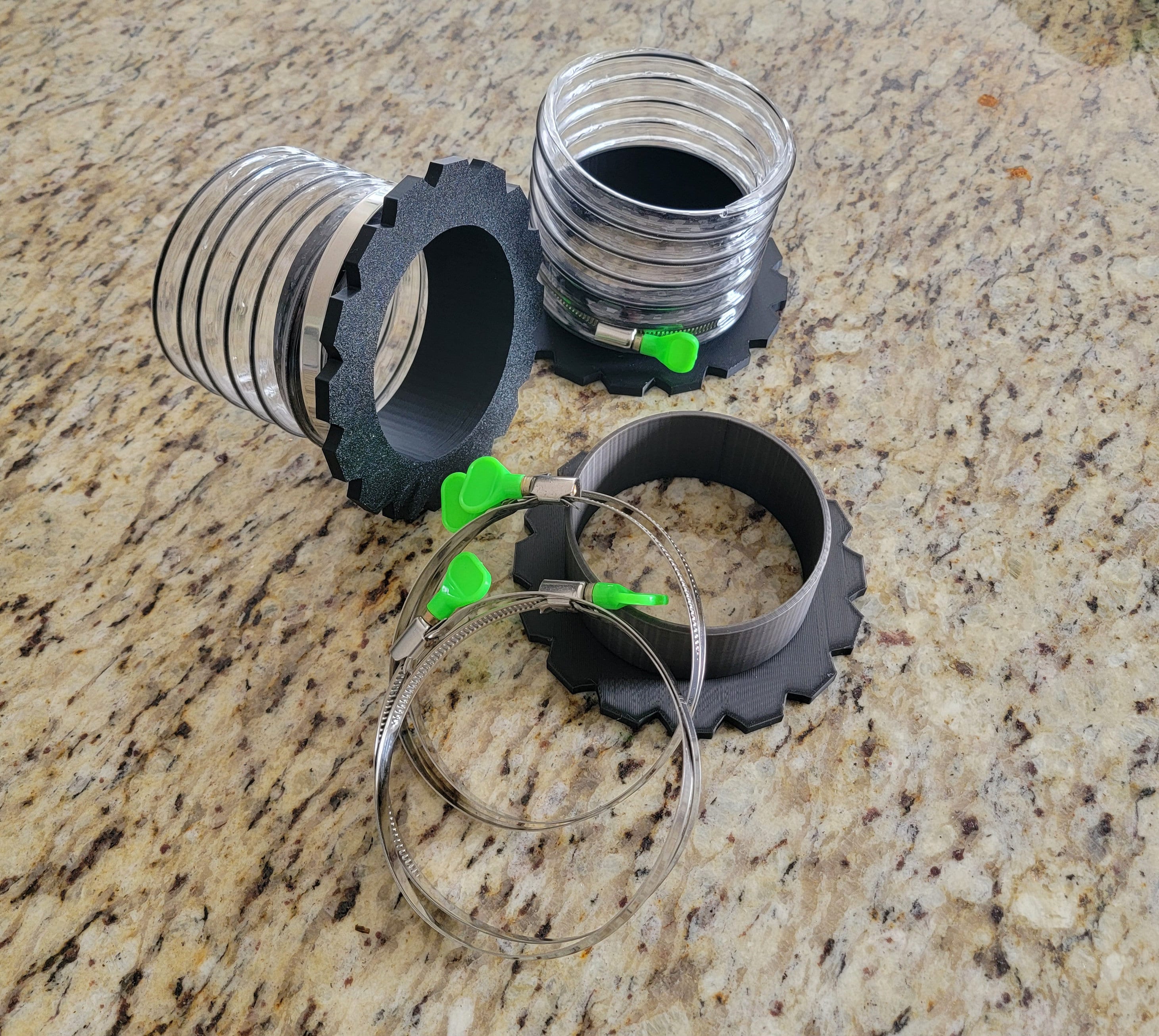 4" Magnetic Dust Collection Connector Set: PLA+ Couplers, Hose & Clamps ...