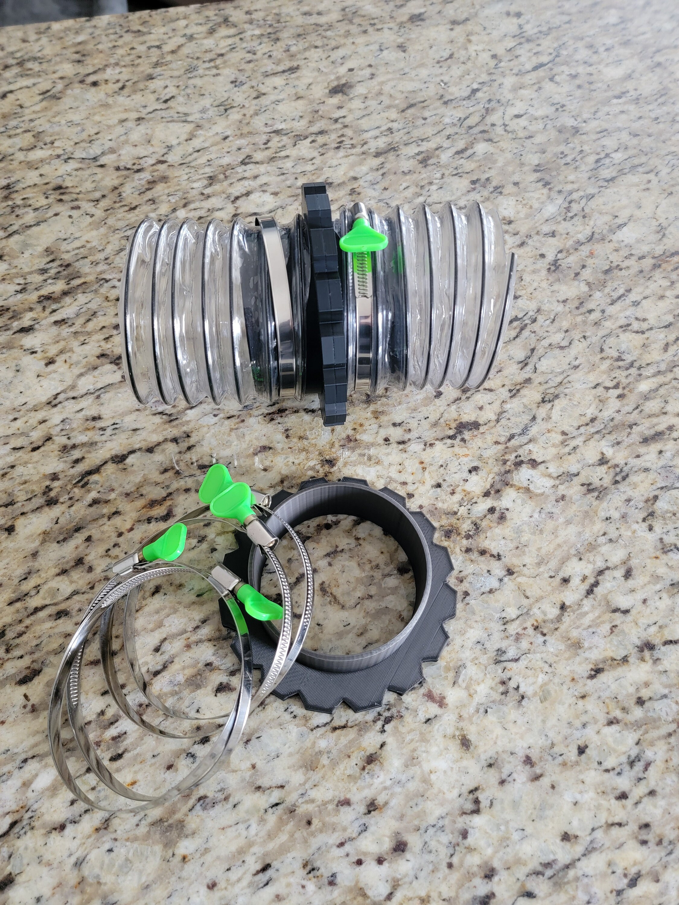 4" Magnetic Dust Collection Connector Set: PLA+ Couplers, Hose & Clamps ...
