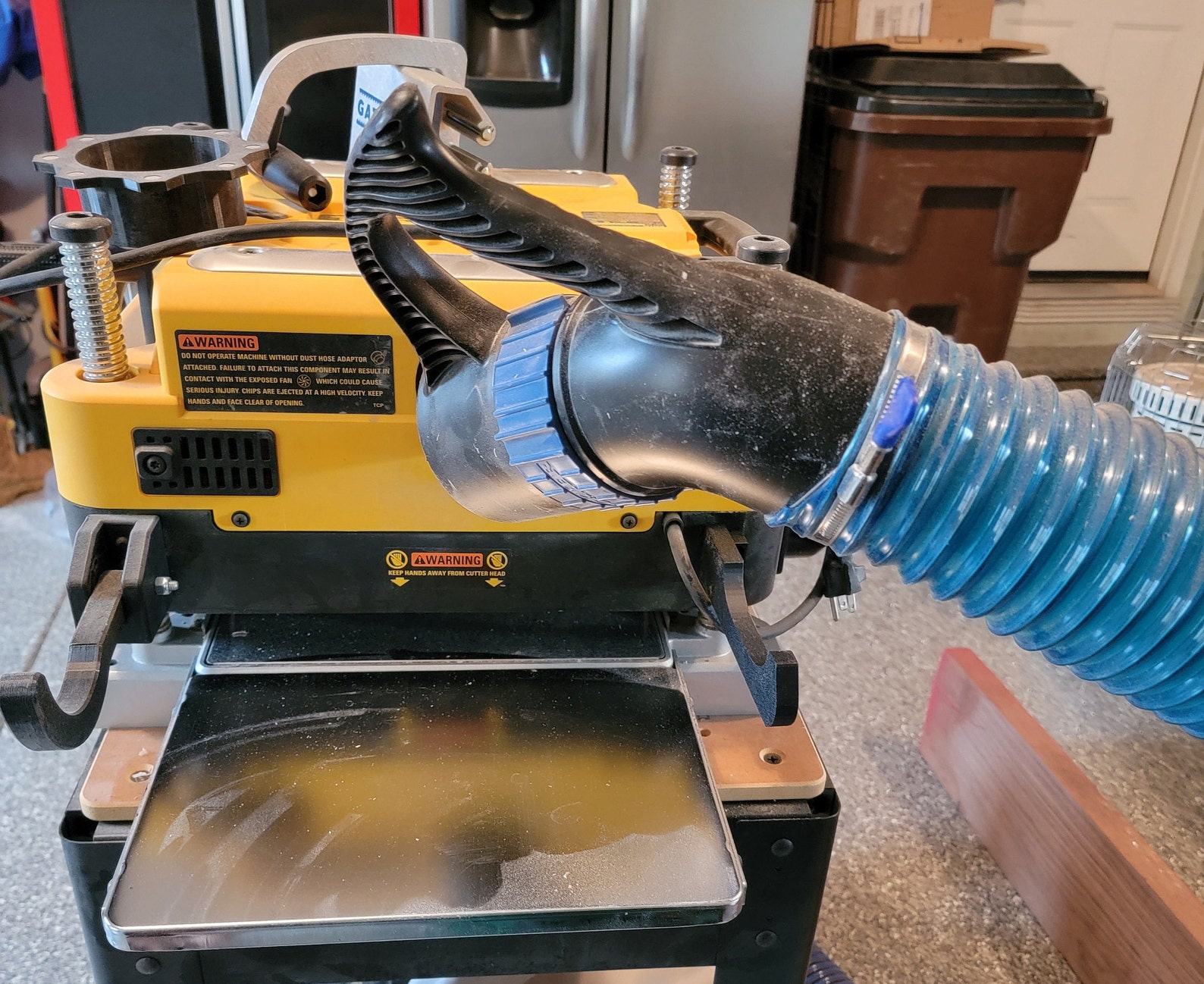 Dewalt DW735 Angled Dust Port Adapter for Rockler Dust Right Attachment ...