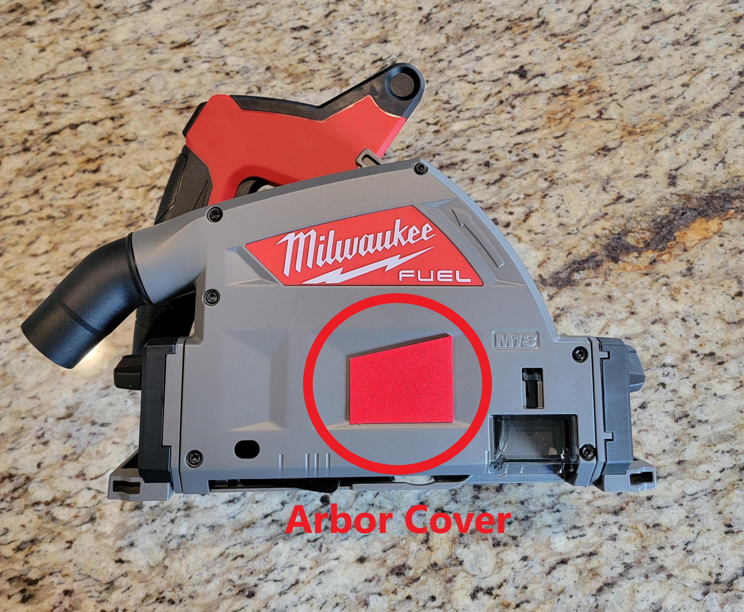Milwaukee M18 Track Saw Arbor Cover | Greatly Improves Dust Collection ...
