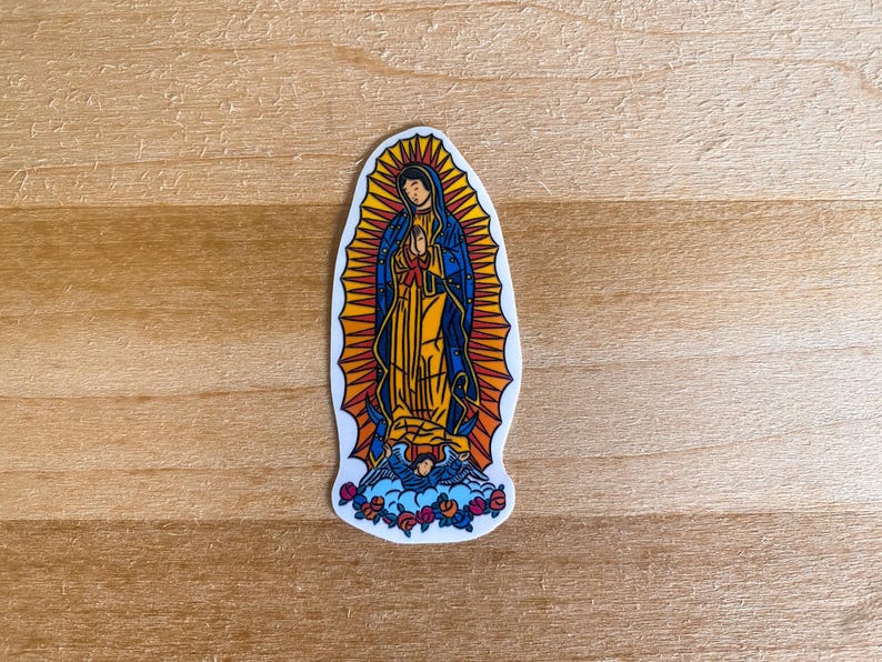 Virgen De Guadalupe Sticker Mother Mary Catholic Stickers Virgin Maria ...