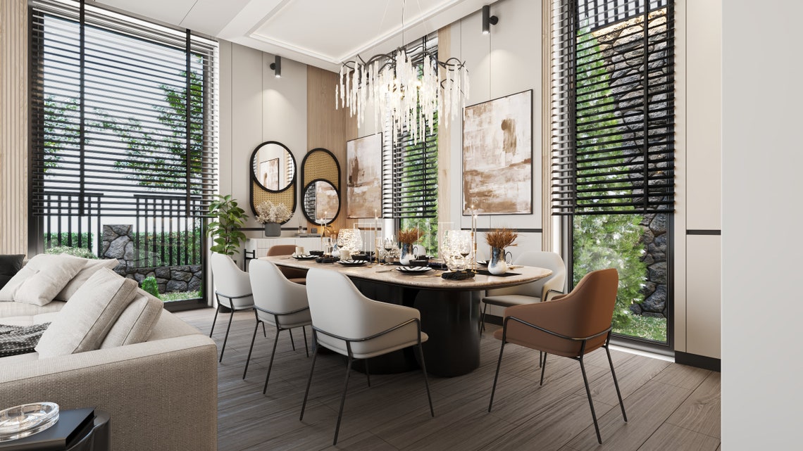 Detailed Living Room Design Customize Interior Design - Etsy