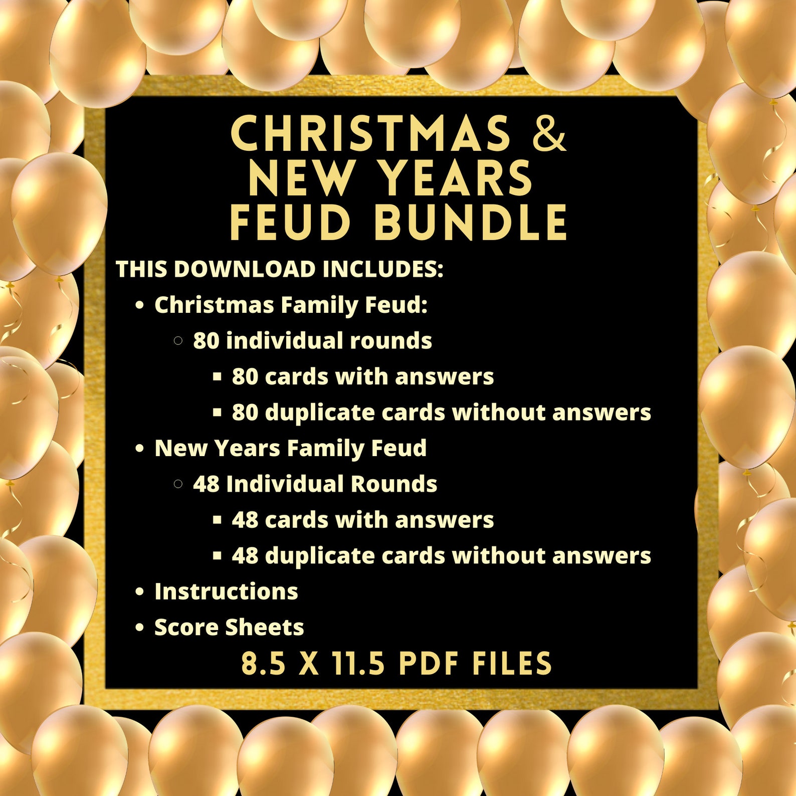 Family Feud Game Bundle Christmas Family Feud Quiz New Years Family ...