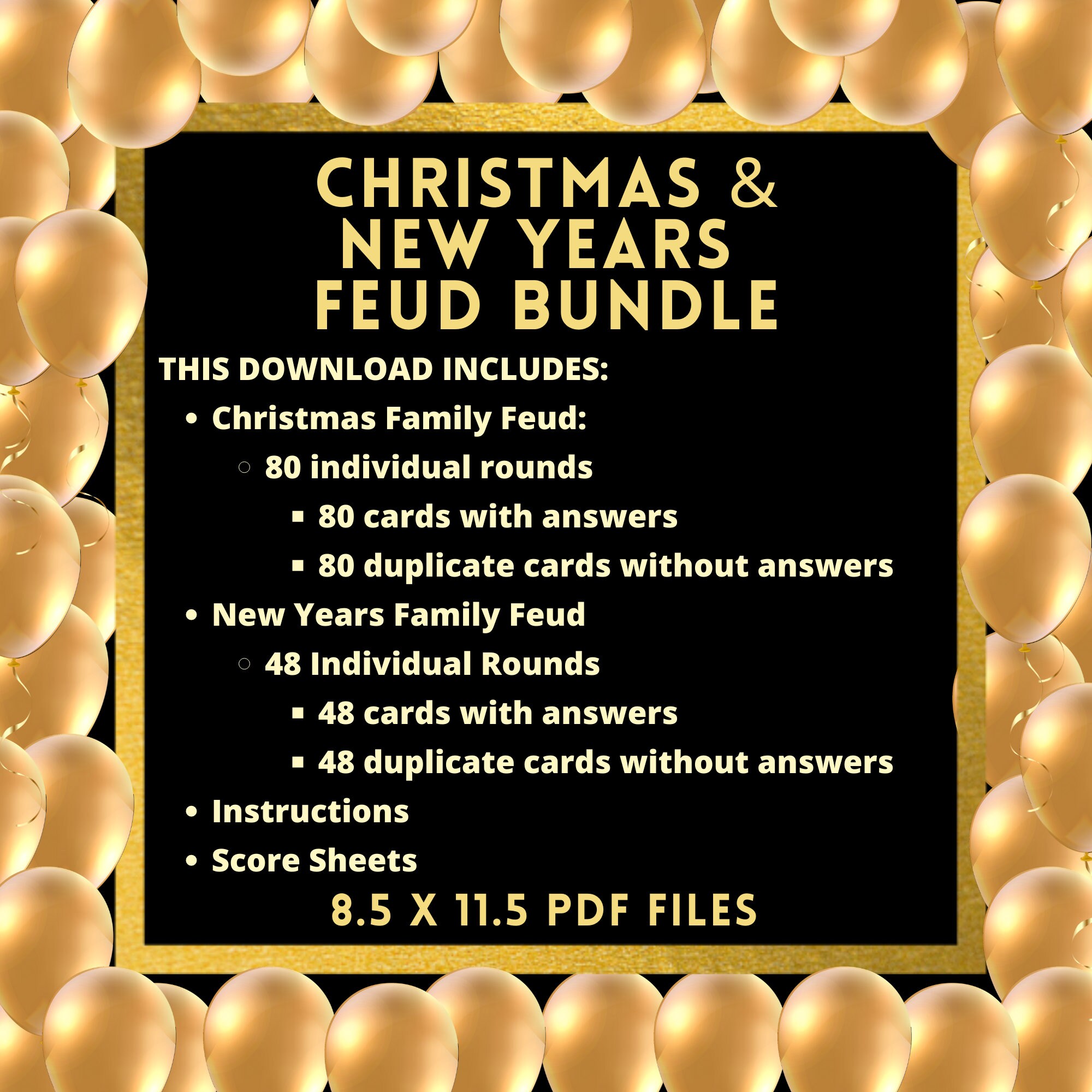 Family Feud Game Bundle Christmas Family Feud Quiz New Years Family ...