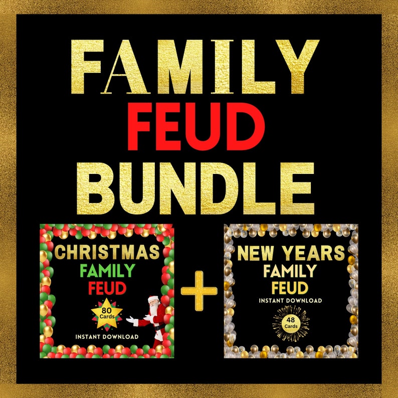Family Feud Game Bundle Christmas Family Feud Quiz New Years Family ...