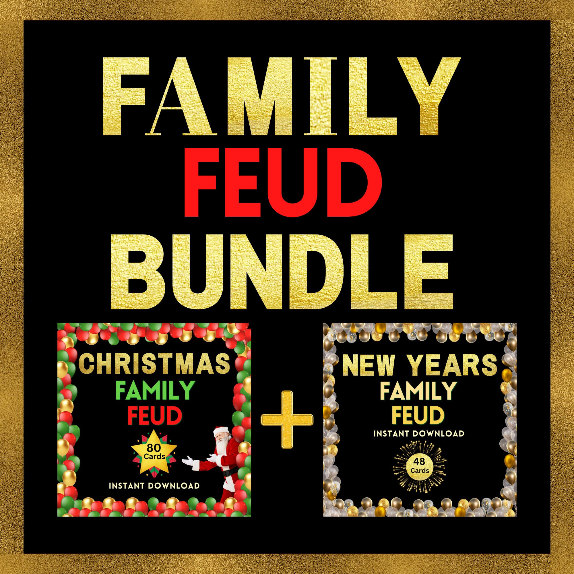 Family Feud Game Bundle Christmas Family Feud Quiz New Years Family ...