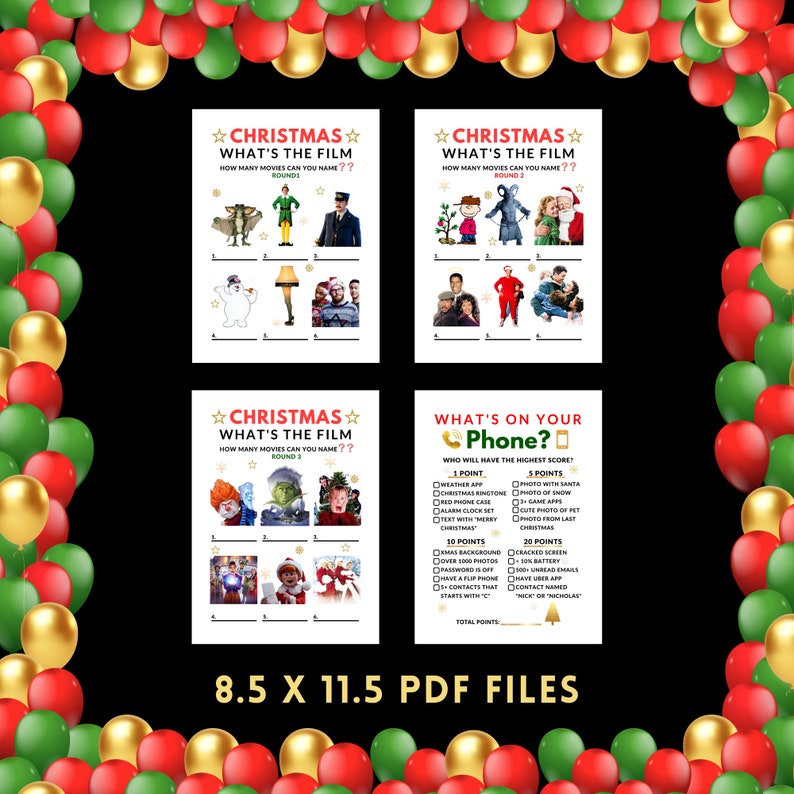 Christmas Party Games, Christmas Game Bundle, Christmas Printable Games ...