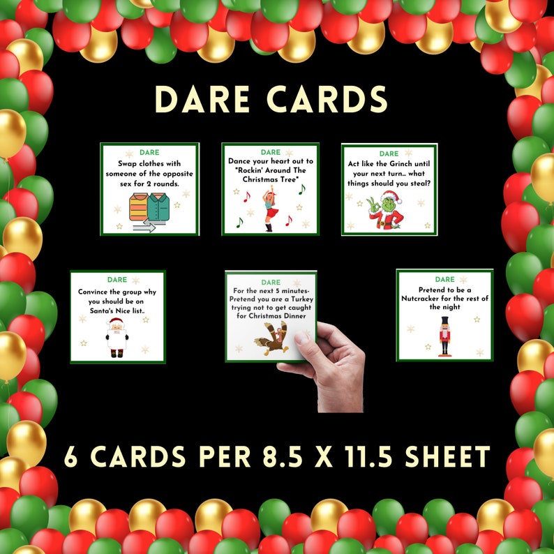 Christmas Truth or Dare L Christmas Party Game L Christmas Downloadable ...
