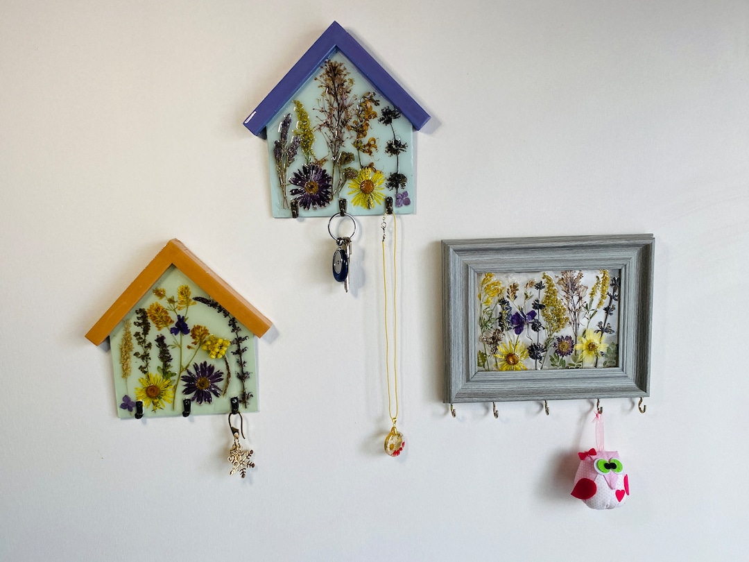 Flower Key Holder, Frame Key Holder, House Shaped Key Holder, Keychain ...