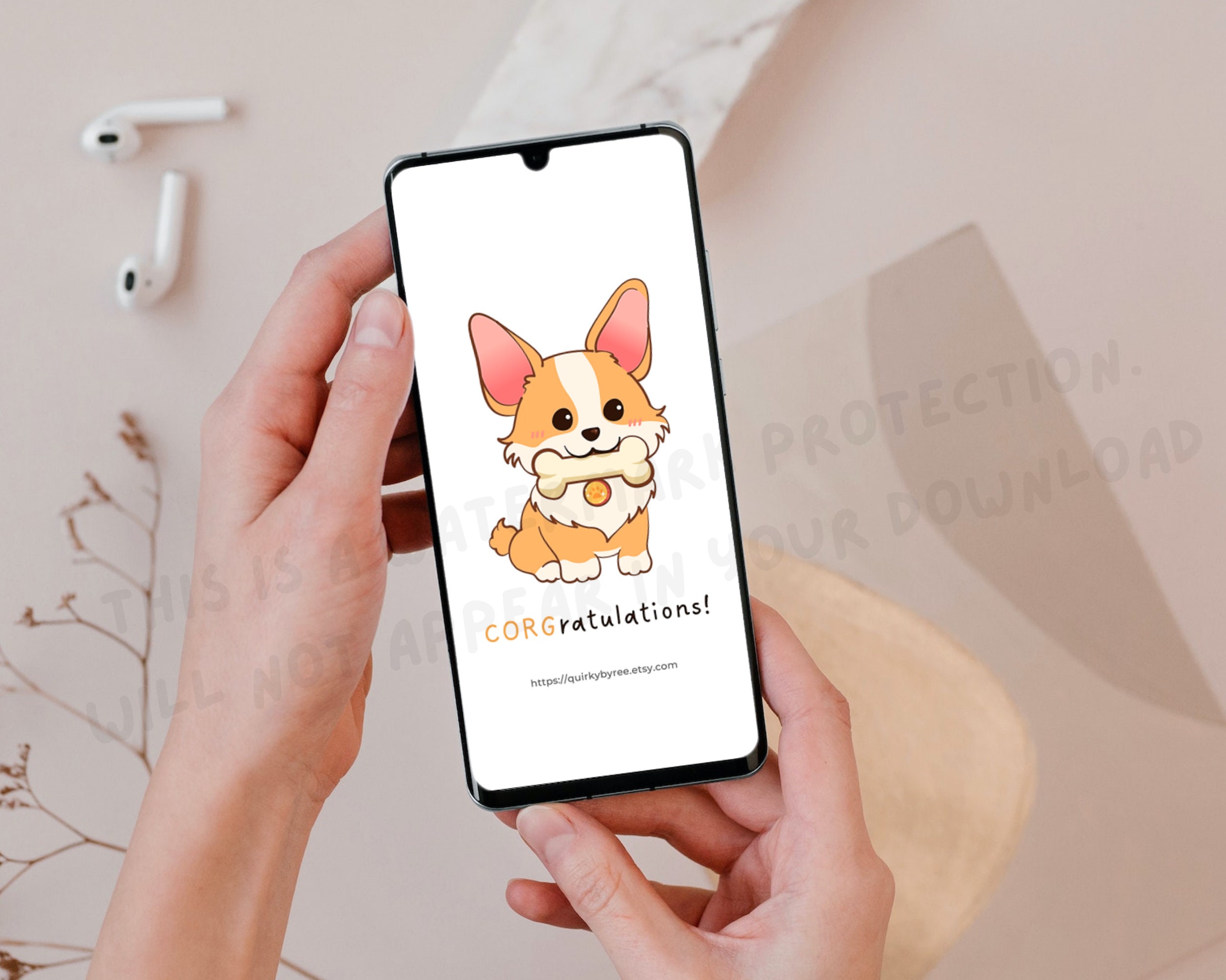 Printable Congratulations Card, Digital Print Card, Pun Card, Corgi ...