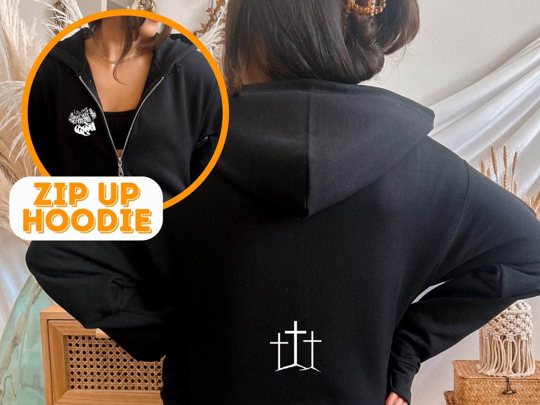Trust God Three Cross Christian Zip up Hoodie Faith Religious Hoodie ...
