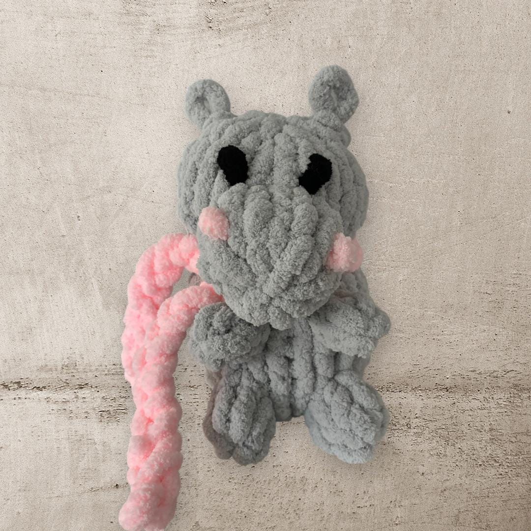 Finger-knit Hippo Plush DIY Kit – Tiktok Petunia, Beginner Friendly - Etsy