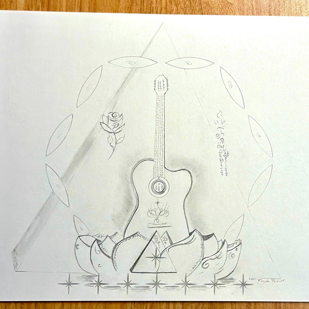 Personalized Hand Drawn Soul Song Art, Akashic Art Song Reading, Light ...