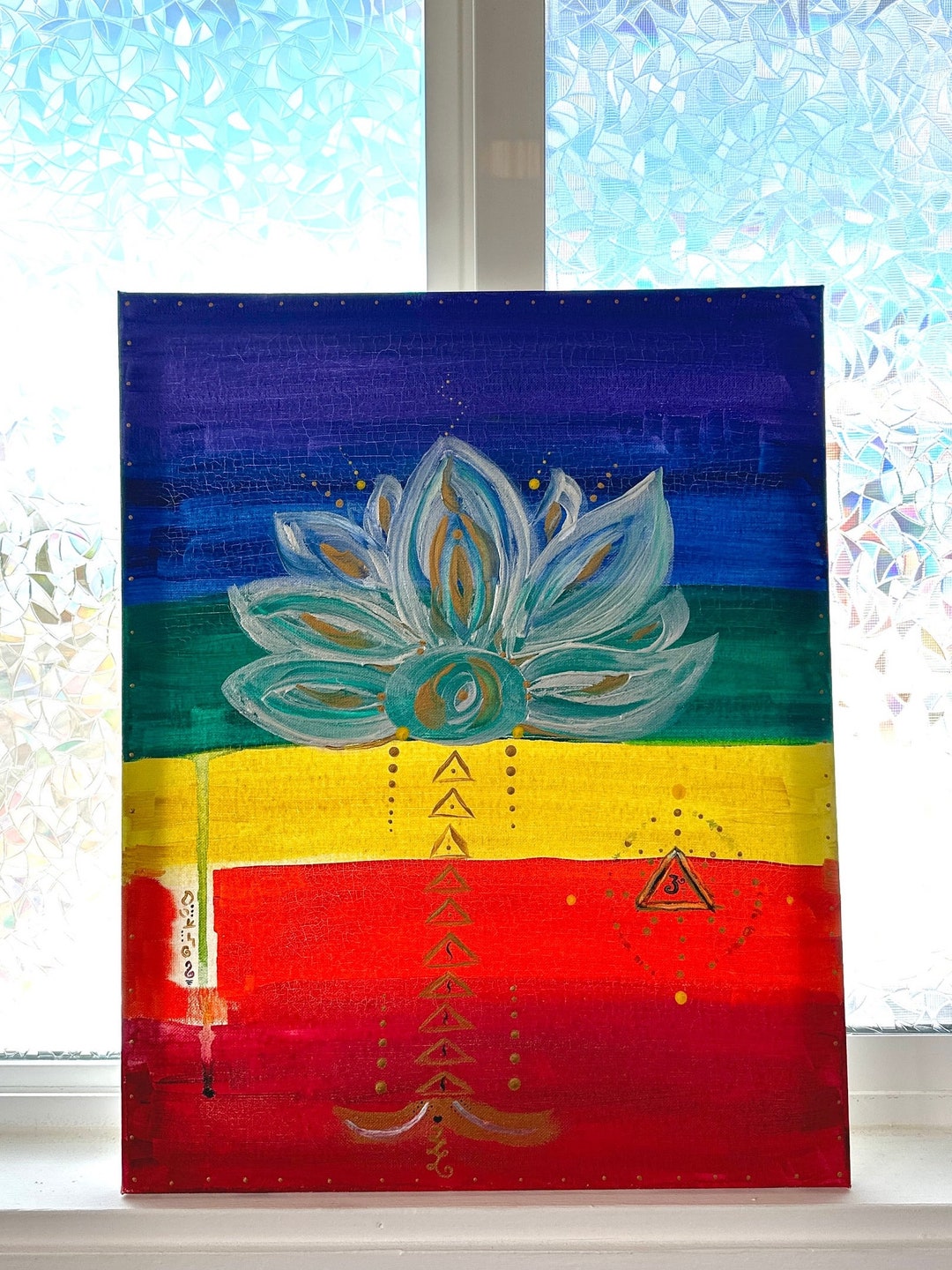 Lotus Rainbow Light Language Rising Into Your Power Painting 16x20 ...