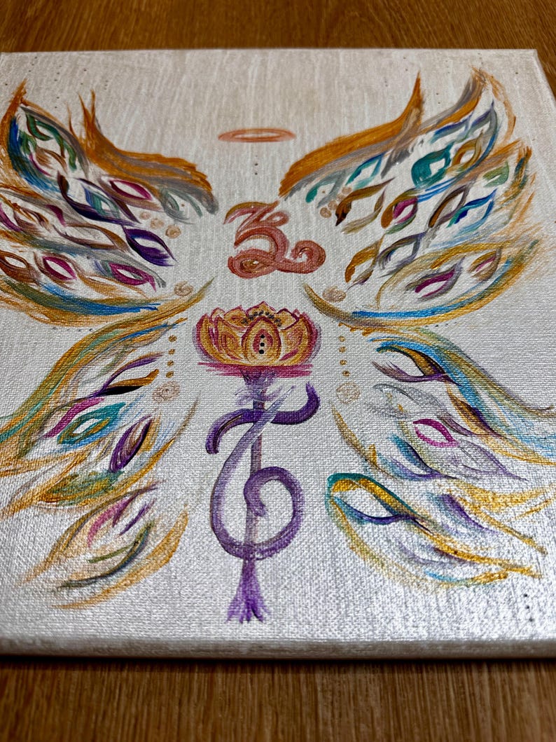 Higher Self Light Language Art | Angel Wings Painting | Protection ...