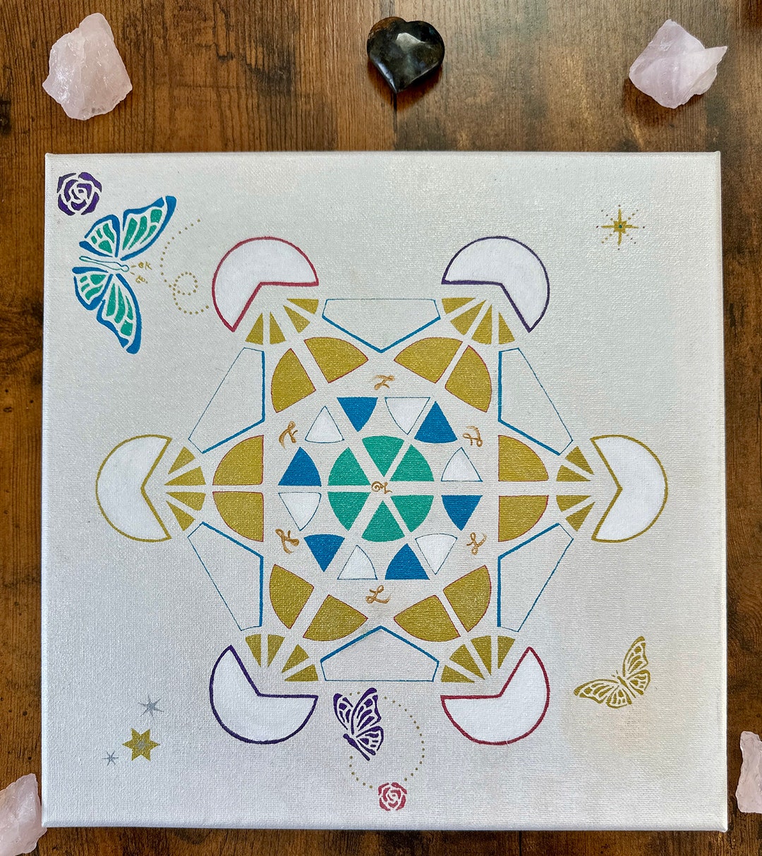 Personalized Metatron Protection Crystal Grid, Crystal Grid Home ...