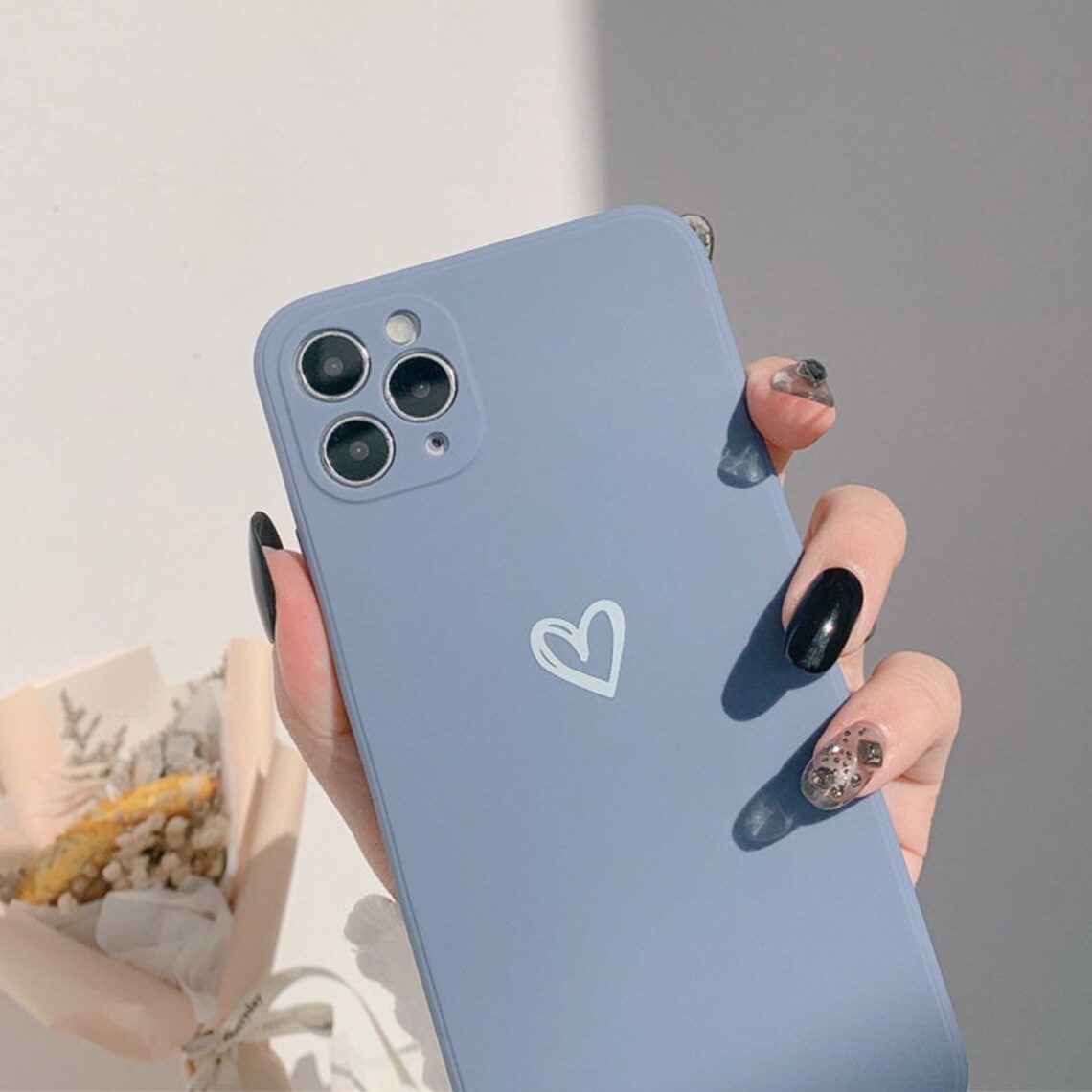 Cute Heart Simple Case - Etsy