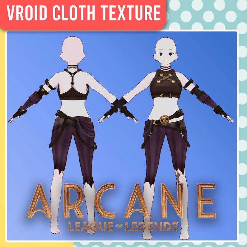 VROID Arcane League of Legends Jinx Outfit - Etsy