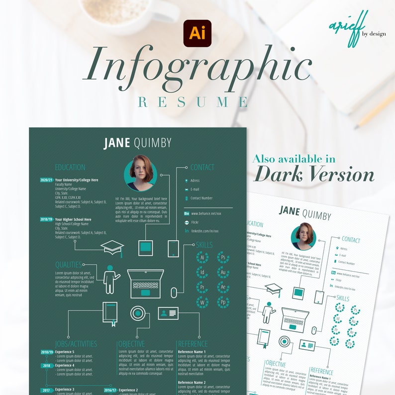 Infographic Creative Resume - Etsy