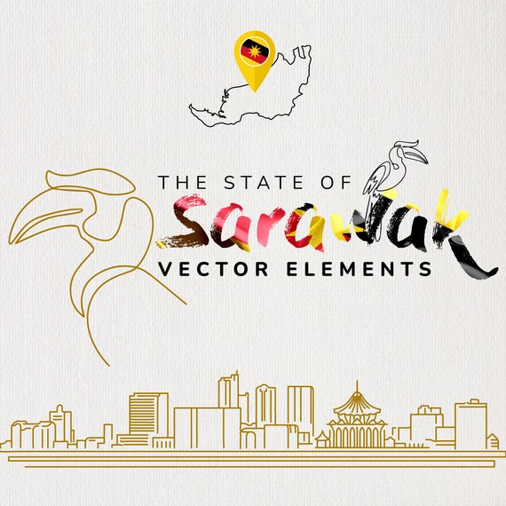 Malaysia Sarawak State Vector Elements - Etsy