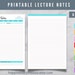 Printable Lecture Notes | Print at Home | College Student | Lined Note ...