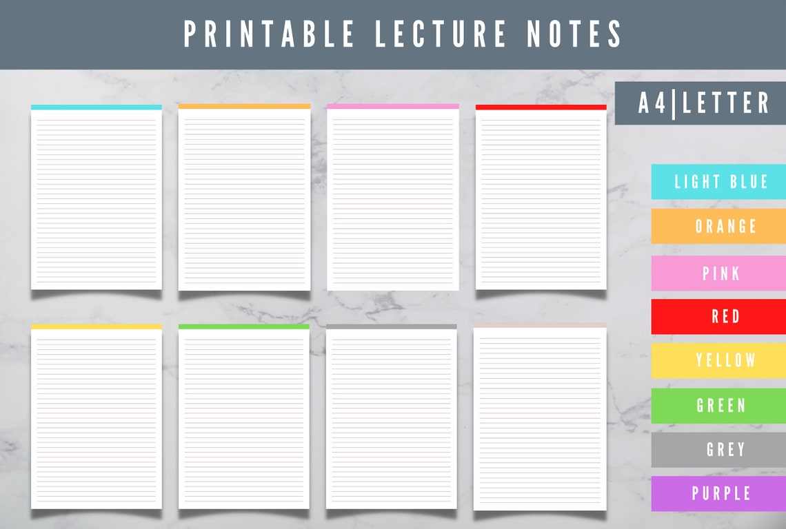 Printable Lecture Notes, Notes Pages, University Notes, Lined Note ...