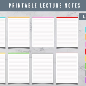 Printable Lecture Notes, Notes Pages, University Notes, Lined Note ...
