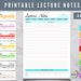 Printable Lecture Notes | Print at Home | College Student | Lined Note ...
