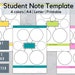 Note Writing Template, 4 Printable Digital Download, Mind Map Template ...
