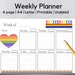 PRIDE Weekly Schedule Planner, Week at a Glance Printable, LGBTQ Weekly ...