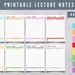 Printable Lecture Notes | Print at Home | College Student | Lined Note ...